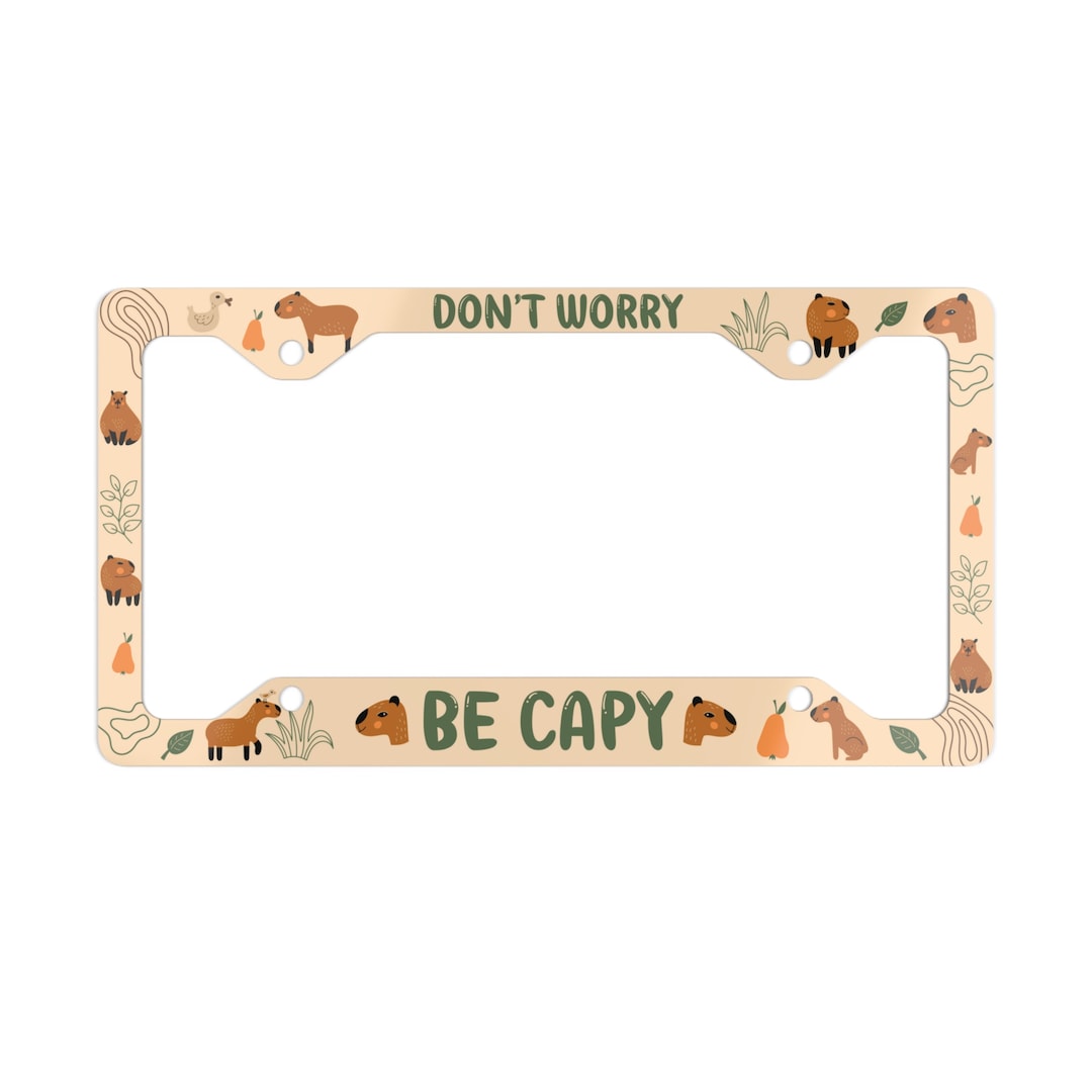 Capybara License Plate Frame Kawaii Car Decor Cute Car - Etsy