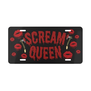 Horror Front License Plate, Scream Queen, Car Accessories, Scary Movie ...