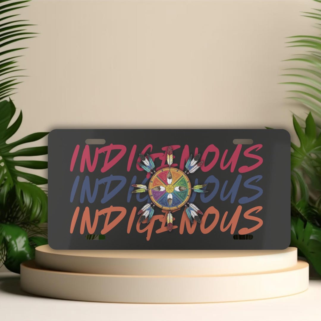 Indigenous Front License Plate, Native American Car Decor, Colorful Car ...