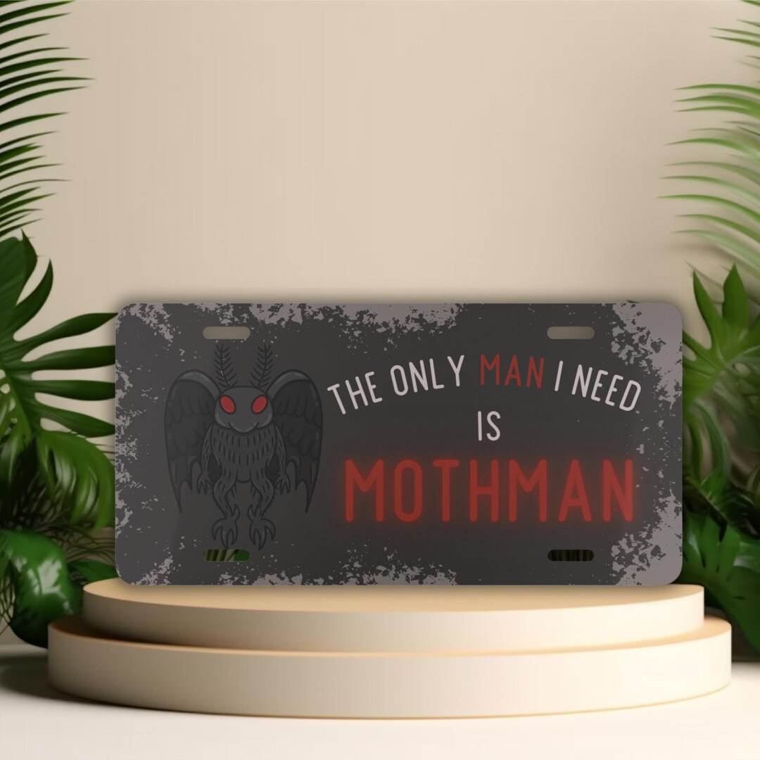 Mothman Front License Plate, Funny Cryptid Collector Gift ...