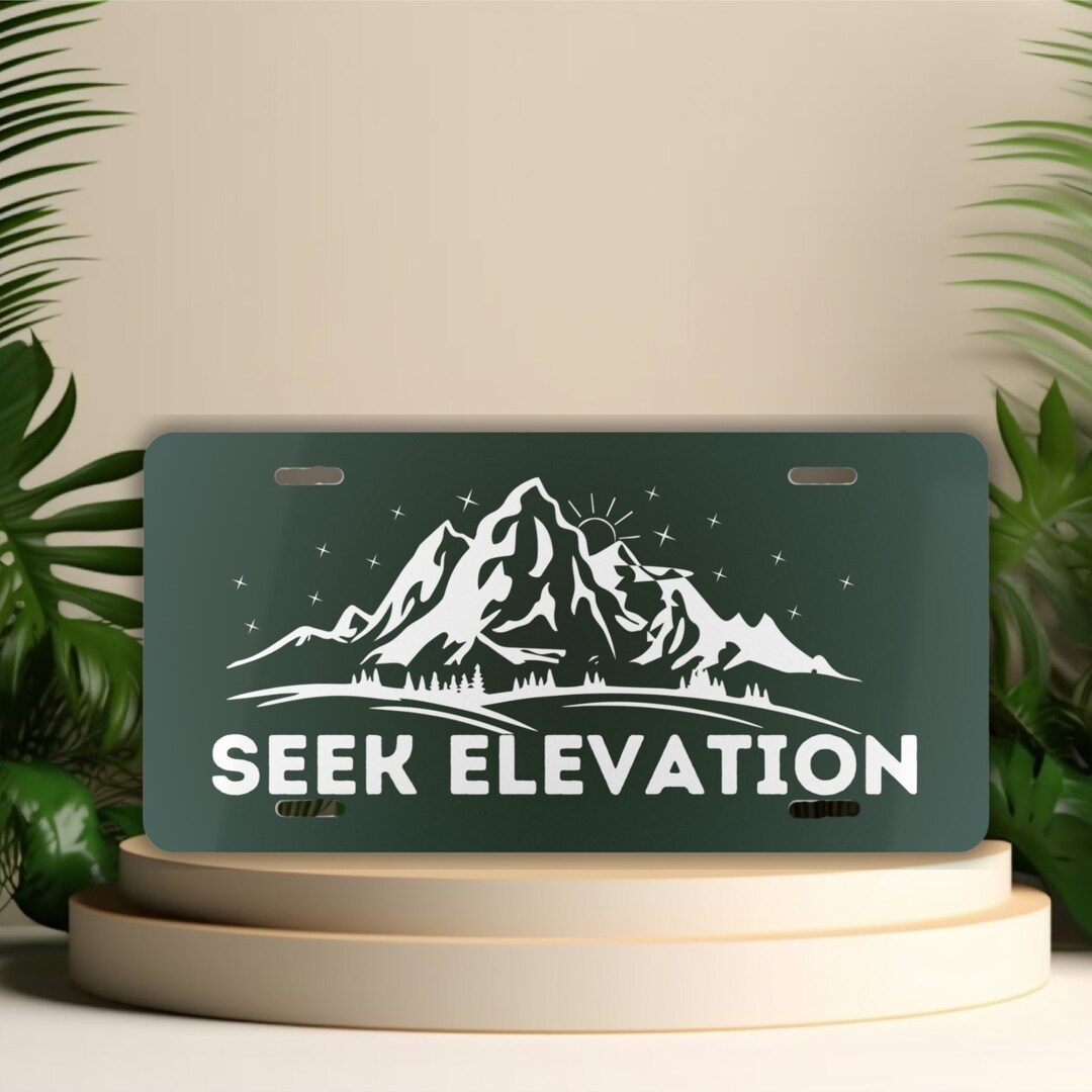 Mountains Front License Plate for Men, Mountain Range Vanity Car Tag ...