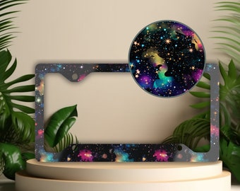 Space Galaxy License Plate Frame - Etsy
