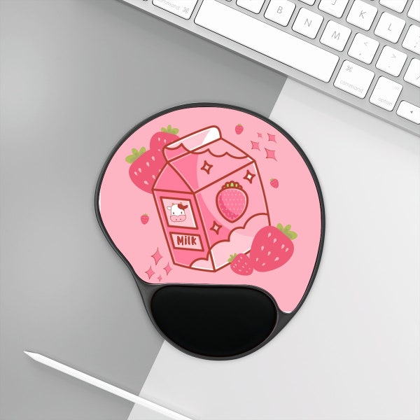 Pink Mouse Pad With Wrist Rest - Etsy UK