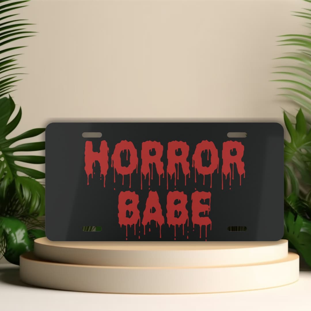 Horror Front License Plate, Scary Movie Fan Vanity Tag, Creepy Car ...
