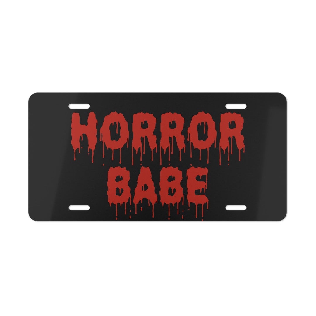 Horror Front License Plate, Scary Movie Fan Vanity Tag, Creepy Car ...