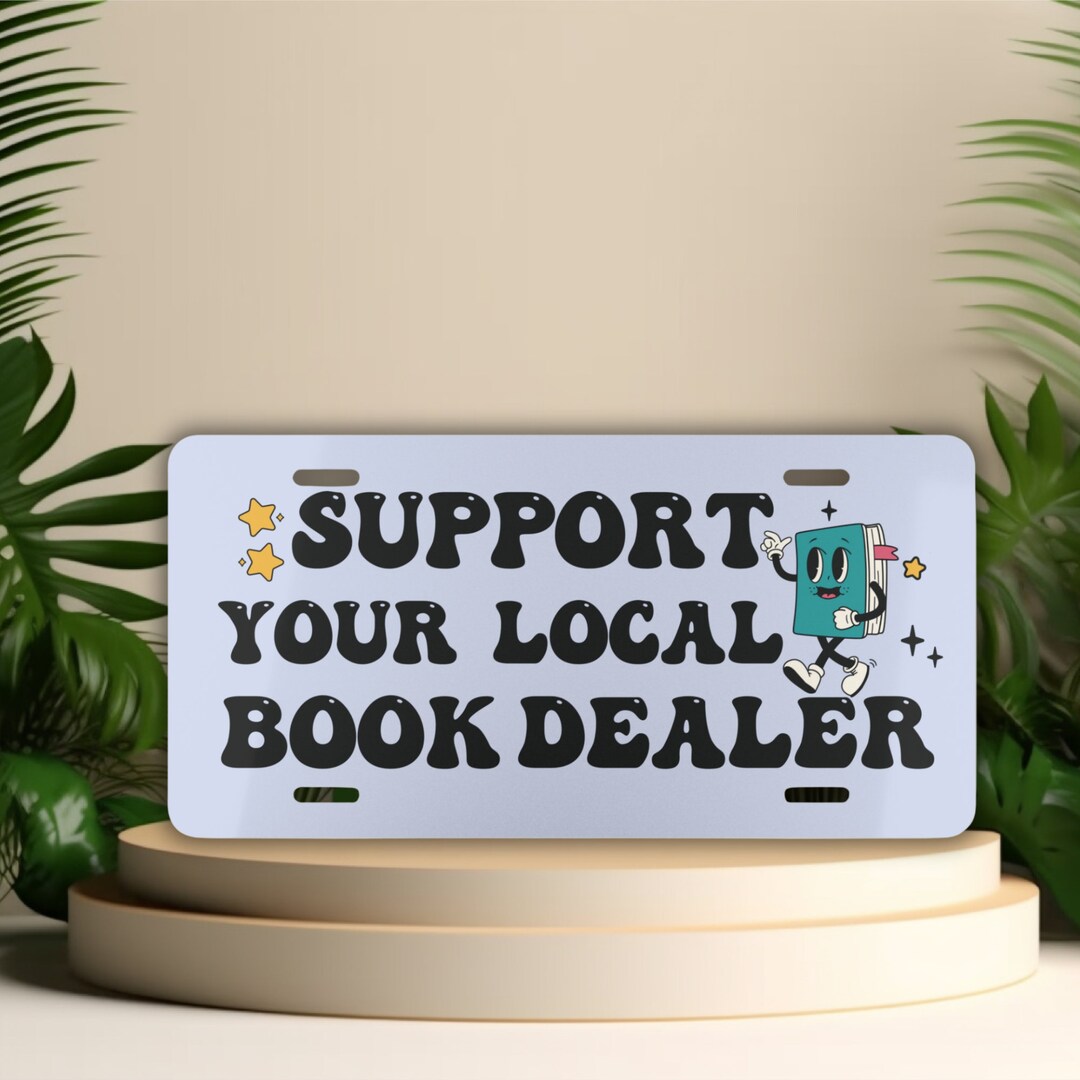 Book Related Funny Front License Plate, Bookish Car Decor, Reader Car ...