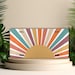 Retro Sunset License Plate: Boho Distressed Sun Car Tag - Etsy