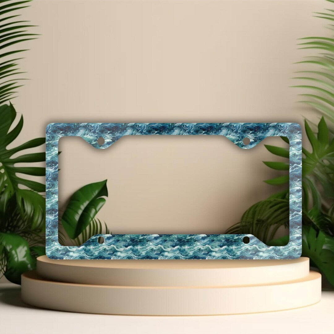 Ocean Wave License Plate Frame: Coastal Beach Car Decor - Etsy