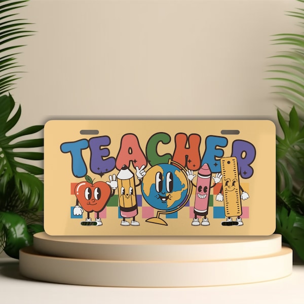 Teacher Front License Plate - Etsy