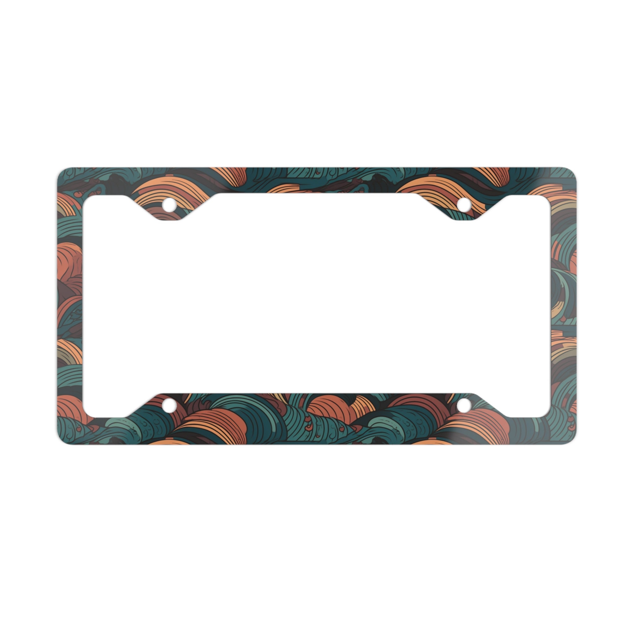 Retro Ocean Wave License Plate Frame Beach Vanity Car Tag - Etsy