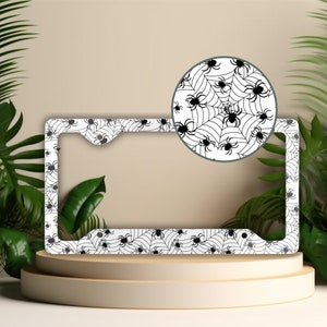 Spiderweb License Plate Frame: Spooky Car Decor - Etsy