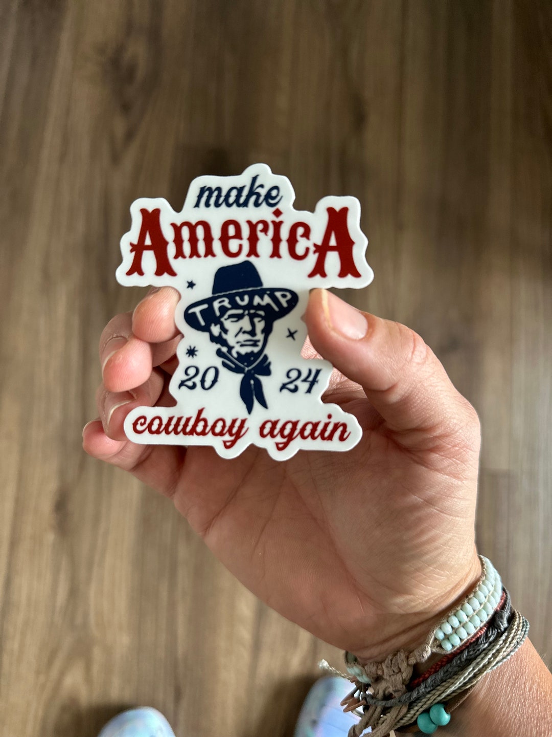 Trump Cowboy Sticker - Western Donald Trump, Cowboy Trump Shirt, MAGA T ...