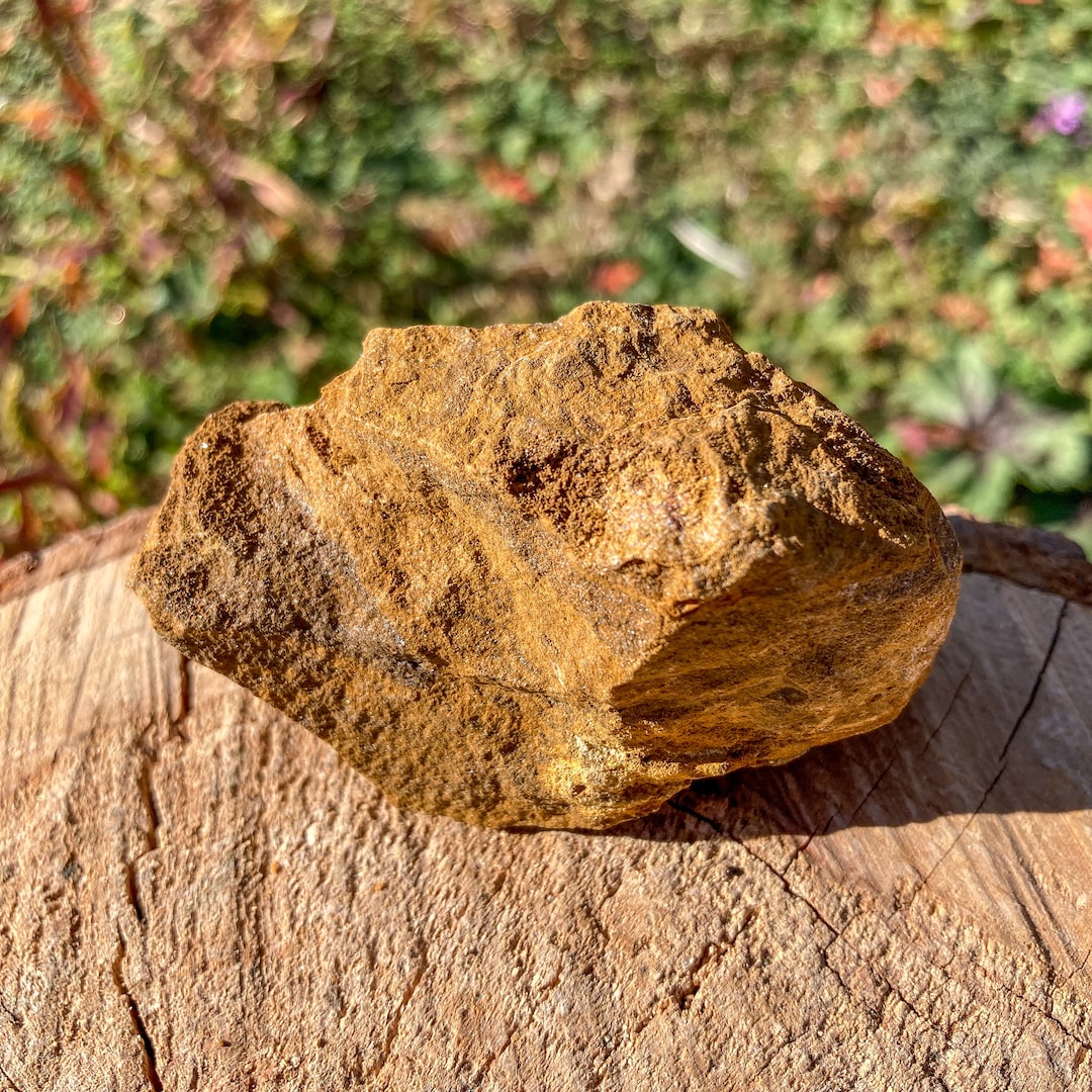 Raw Yellow Jasper Crystal / Rough Diet Stone / Emotional Support / Self ...