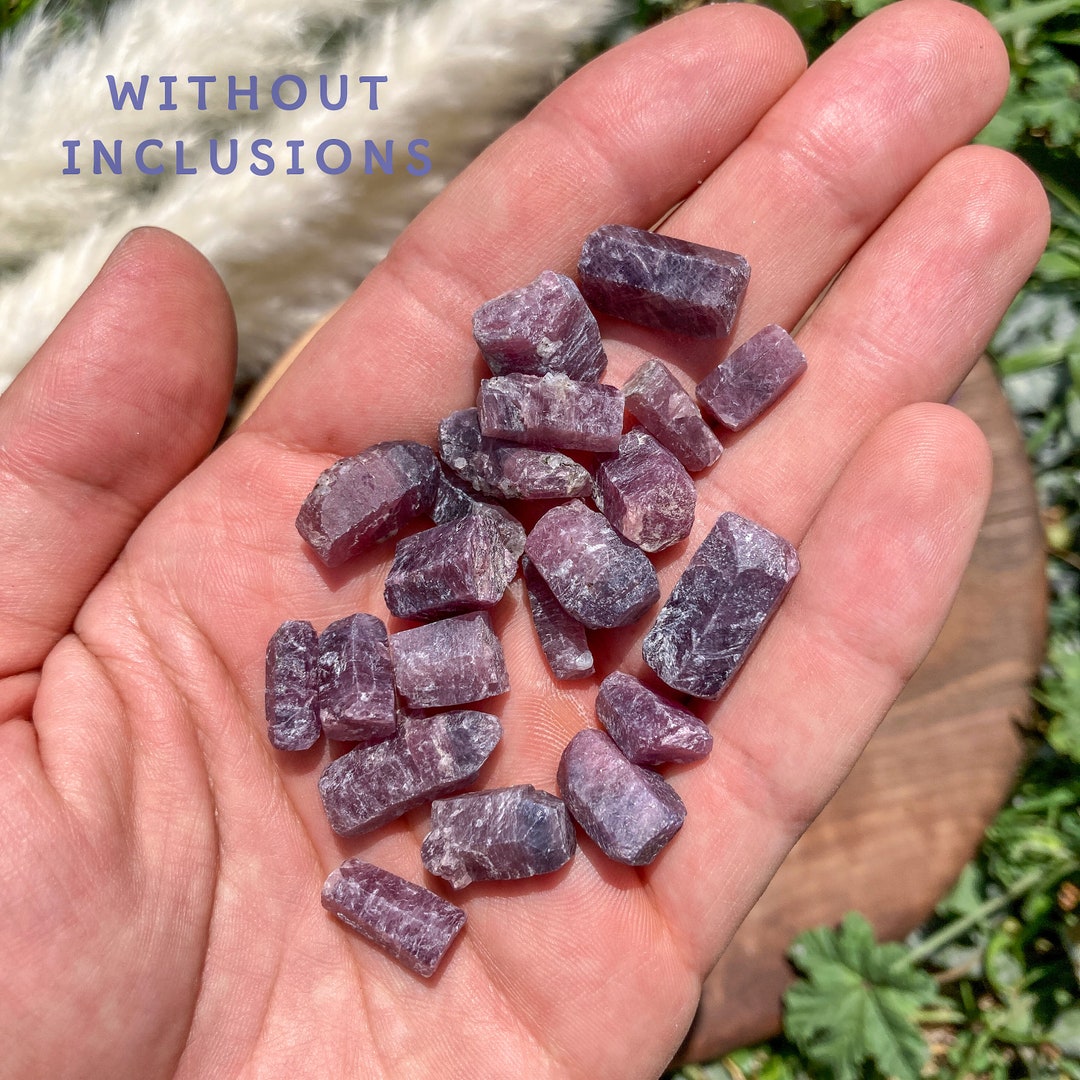 Buy Rough Red Ruby Stone / Raw Genuine Corundum Crystal / Untreated ...
