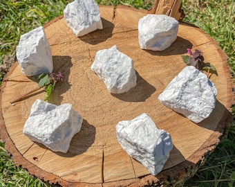 Large Natural Rough White Howlite Stone Over 1/2 Pound - Etsy