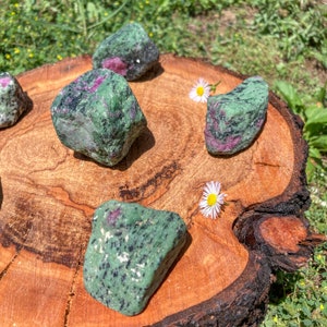 Rough Ruby Zoisite Stone / Raw Genuine Ruby Crystal / Untreated Ruby ...