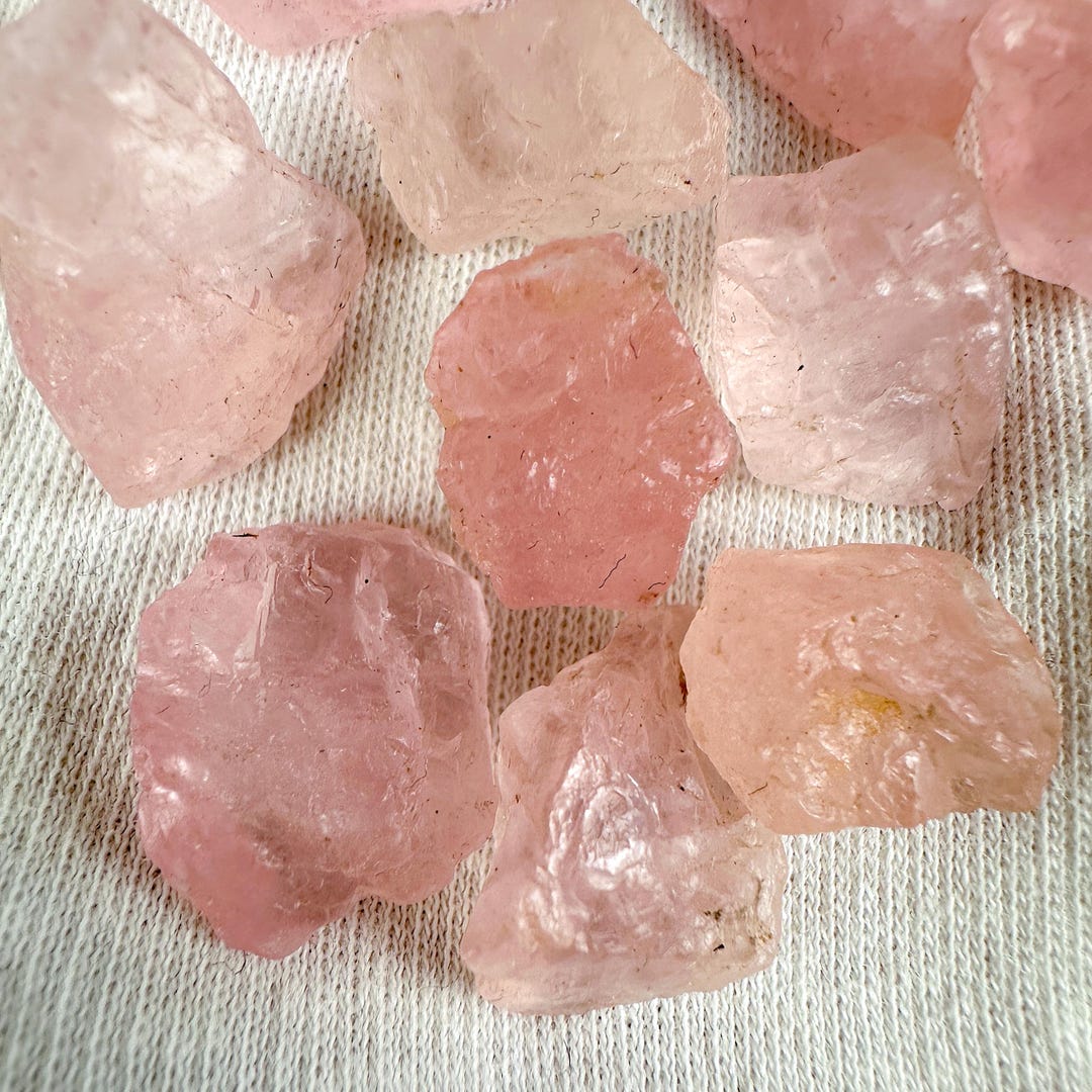 Natural Raw Morganite Stone / Rough Pink Beryl Crystal / Love ...
