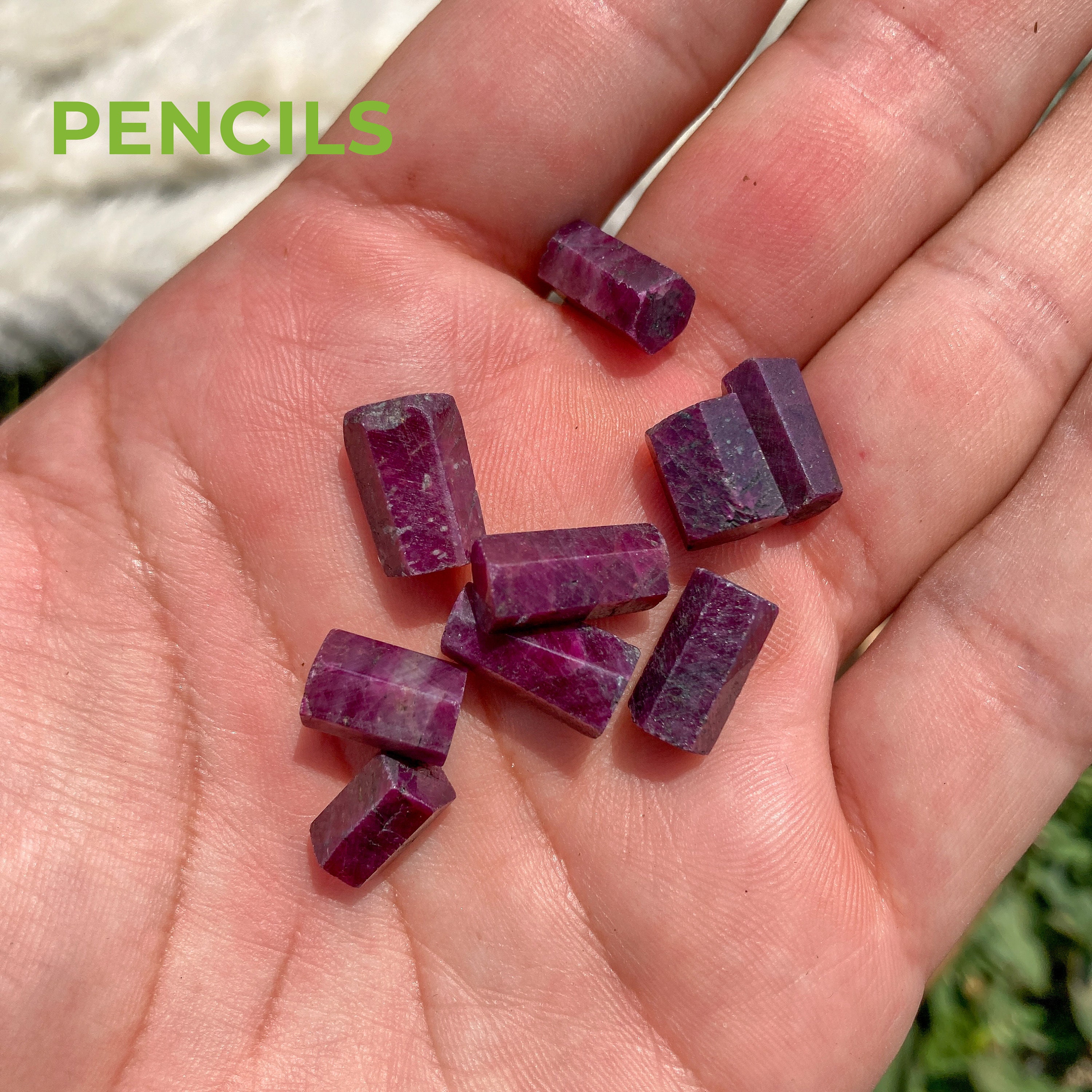 Small Red Ruby Point & Pencils / Natural Corundum Crystal / - Etsy