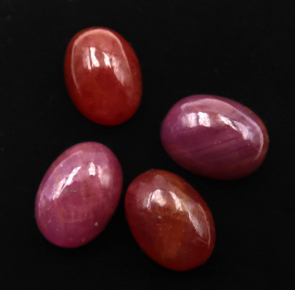 Ruby ruby Oval Cabochon Cabochon Oval 4pcs 26.50cts - Etsy