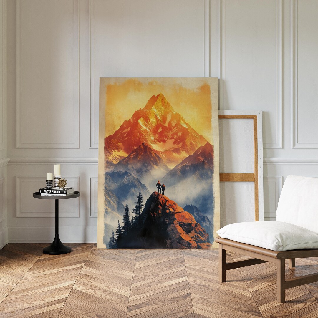 Mountain Climber Poster, Adventure Wall Art, Neutral Mountain Wall Art ...