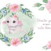 Lovely Mouse Watercolor Clipart, Baby Nursery Clip Art, Rose and ...