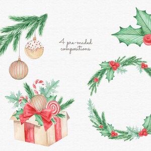 Watercolor Christmas Clip Art, Snowman, Scandinavian House, Clipart - Etsy