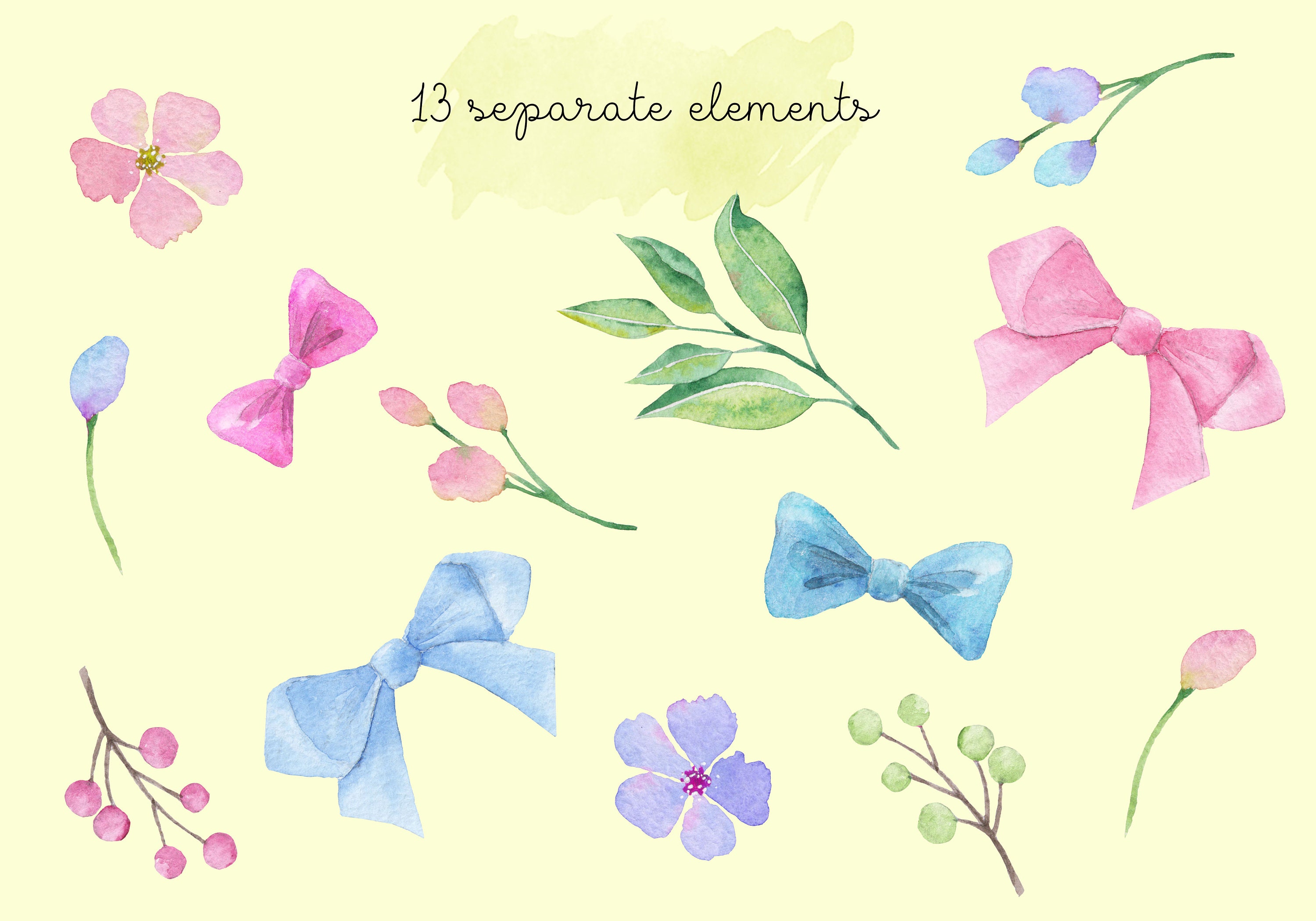 Cute Bunny Watercolor Clipart, Baby Girl & Boy Clip Art, Nursery Decor ...