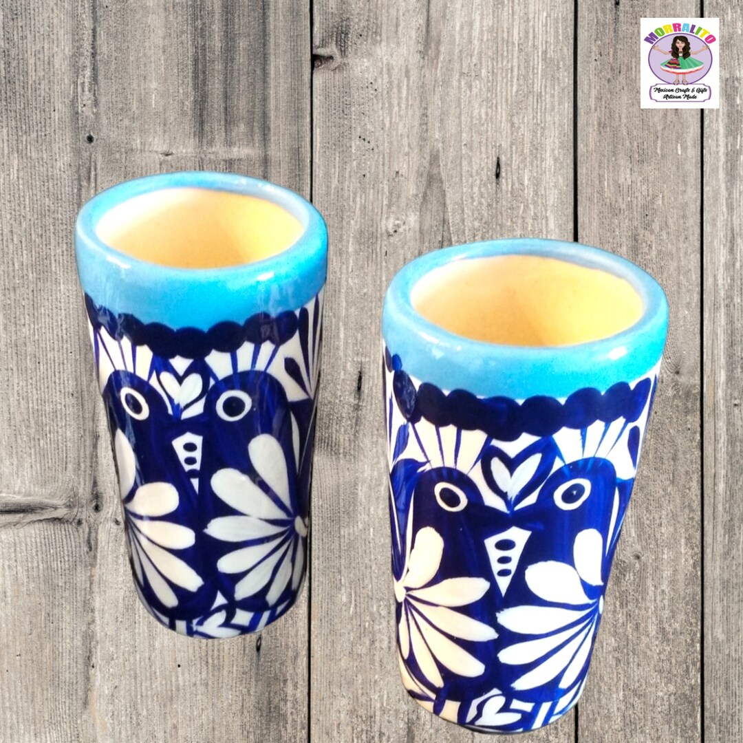 Tequila Shot Glass, 2 Pc, Ceramic Tequila Glass, Colorful Tequila Glass ...