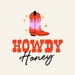 Editable Canva Logo Template Retro Cowgirl Logo DIY Fun Colorful ...