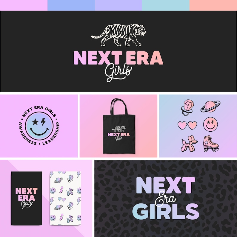 Custom Colorful Branding Kit • Bold Funky Custom Logo Package • Retro ...
