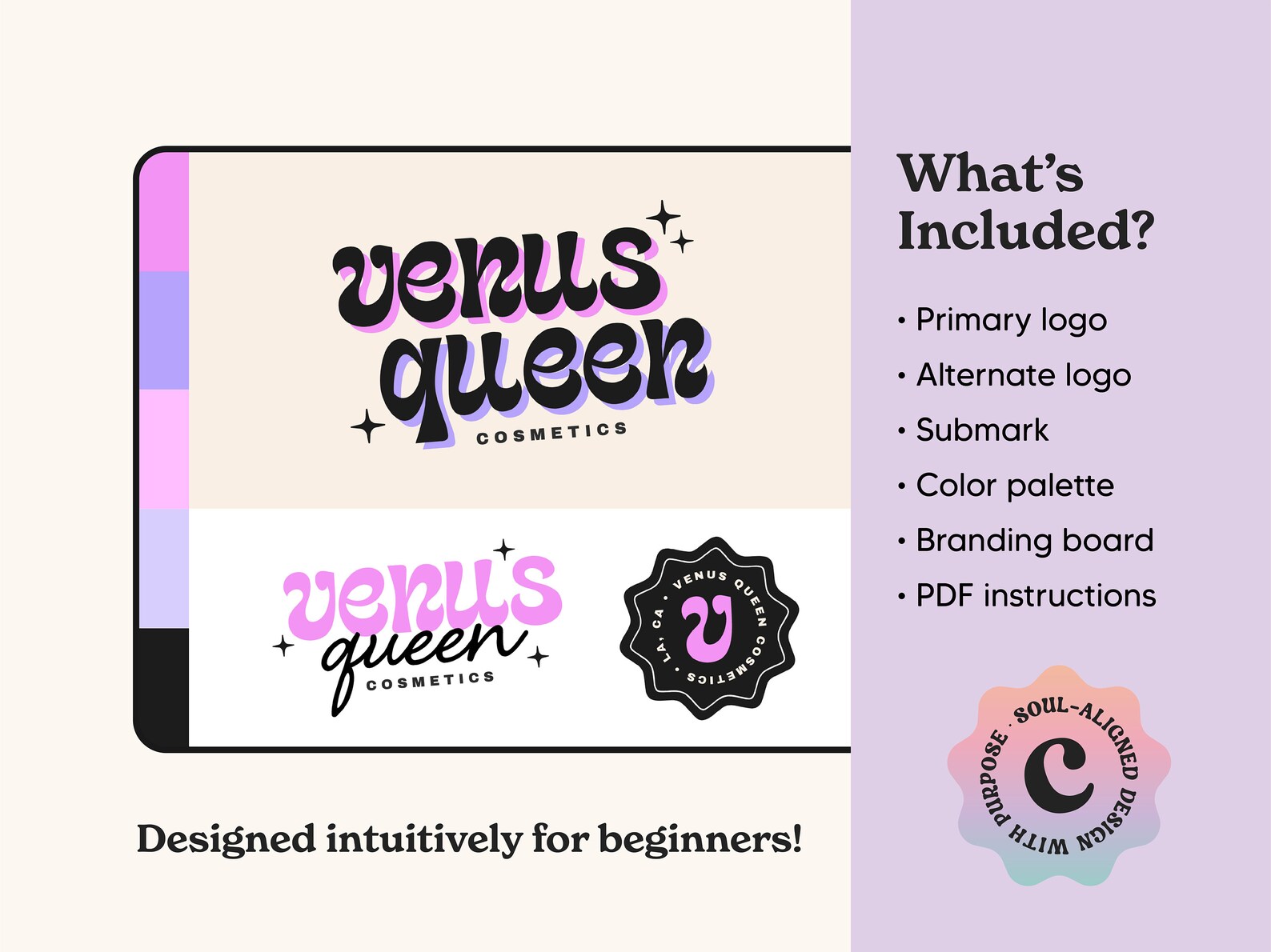 DIY Fun Colorful Logo Canva Template Editable Retro Funky - Etsy