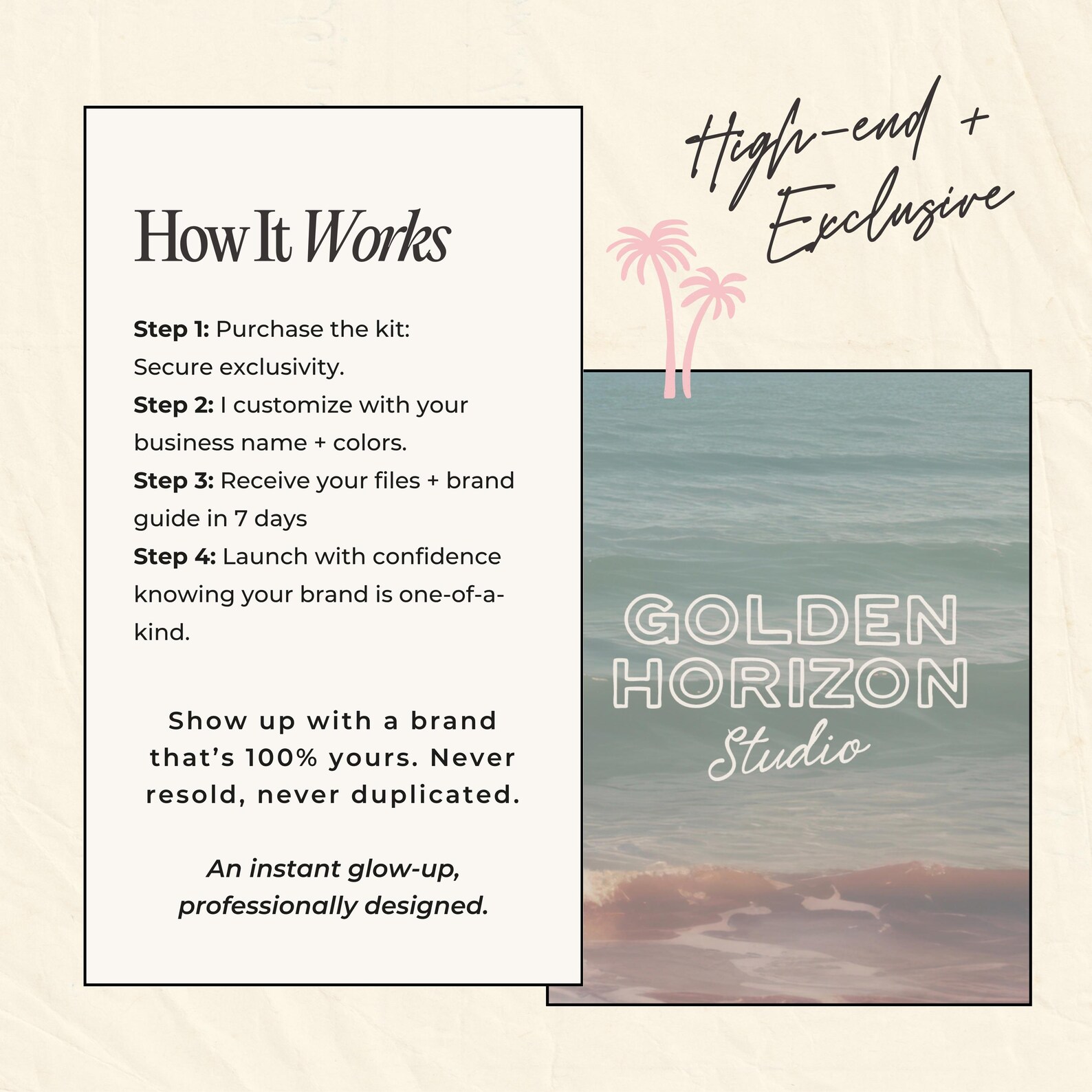 Exclusive Coastal Brand Kit | One-of-a-kind Boho Logo Design | Luxury ...