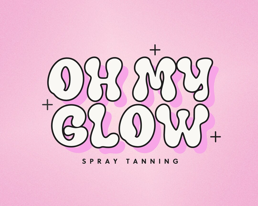 Pink Retro Logo Canva Template DIY Editable Fun Canva Logo Design ...