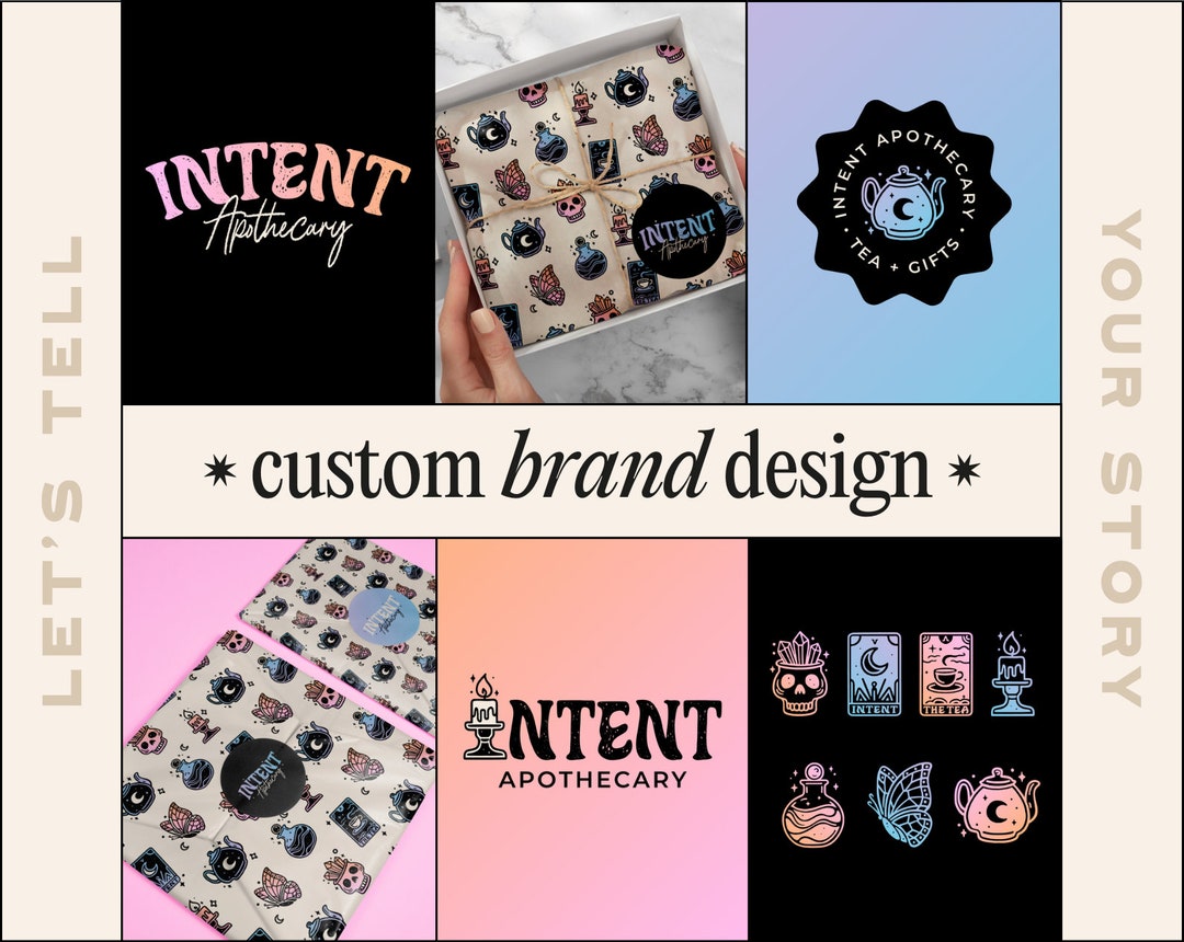 Custom Bold Colorful Branding Custom Logo Design Bright Fun Brand Kit ...