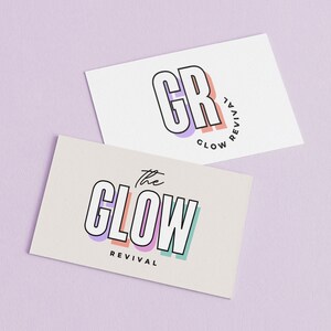Editable Fun Colorful Logo Canva Template DIY Retro Colorful Logo ...