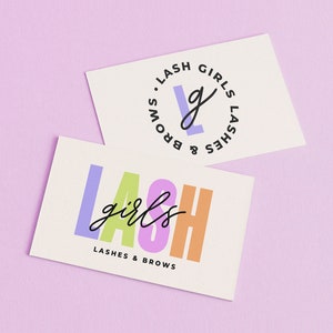 Editable DIY Fun Colorful Lash Beauty Logo Canva Template Retro Logo ...