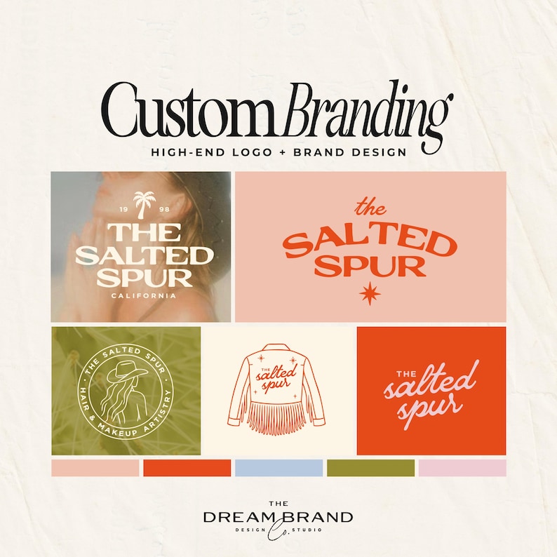Custom Coastal Western Logo Kit • Custom Hand Drawn Full Branding ...