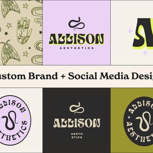 Custom Bold Edgy Brand Design Custom Canva Logo Design Social Media ...