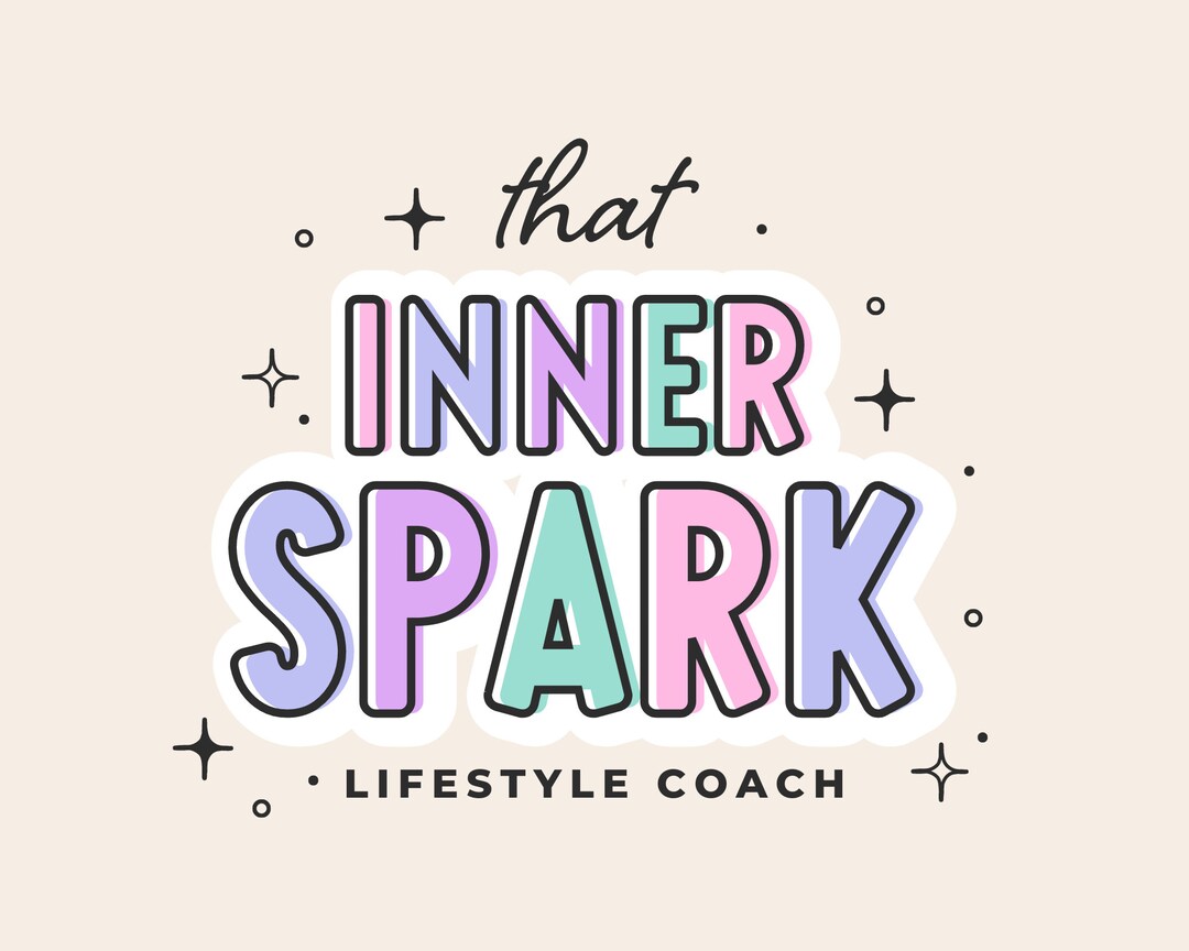 DIY Colorful Pastel Logo Canva Template Editable Fun Retro Logo Design ...