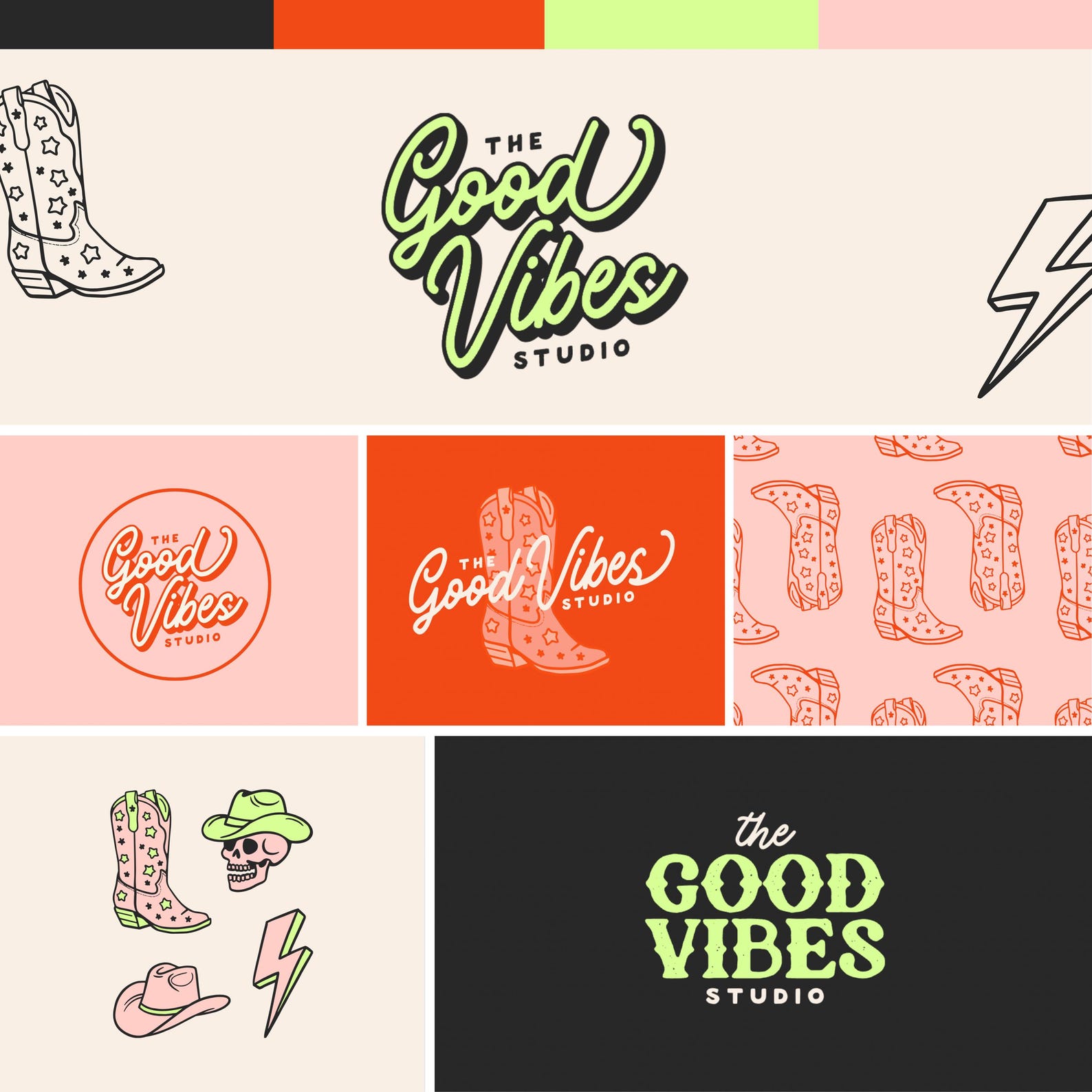 Custom Coastal Western Logo Kit • Custom Hand Drawn Full Branding ...