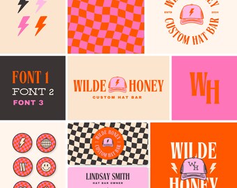 Fun Colorful Canva Logo Template DIY Editable Retro Colorful Logo ...