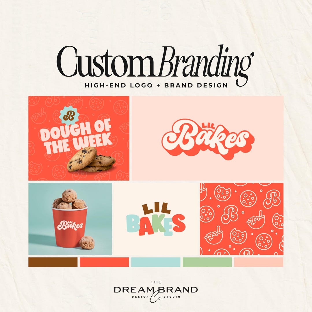 Custom Retro Bakery Branding Package • Bold Custom Logo • Retro Brand ...