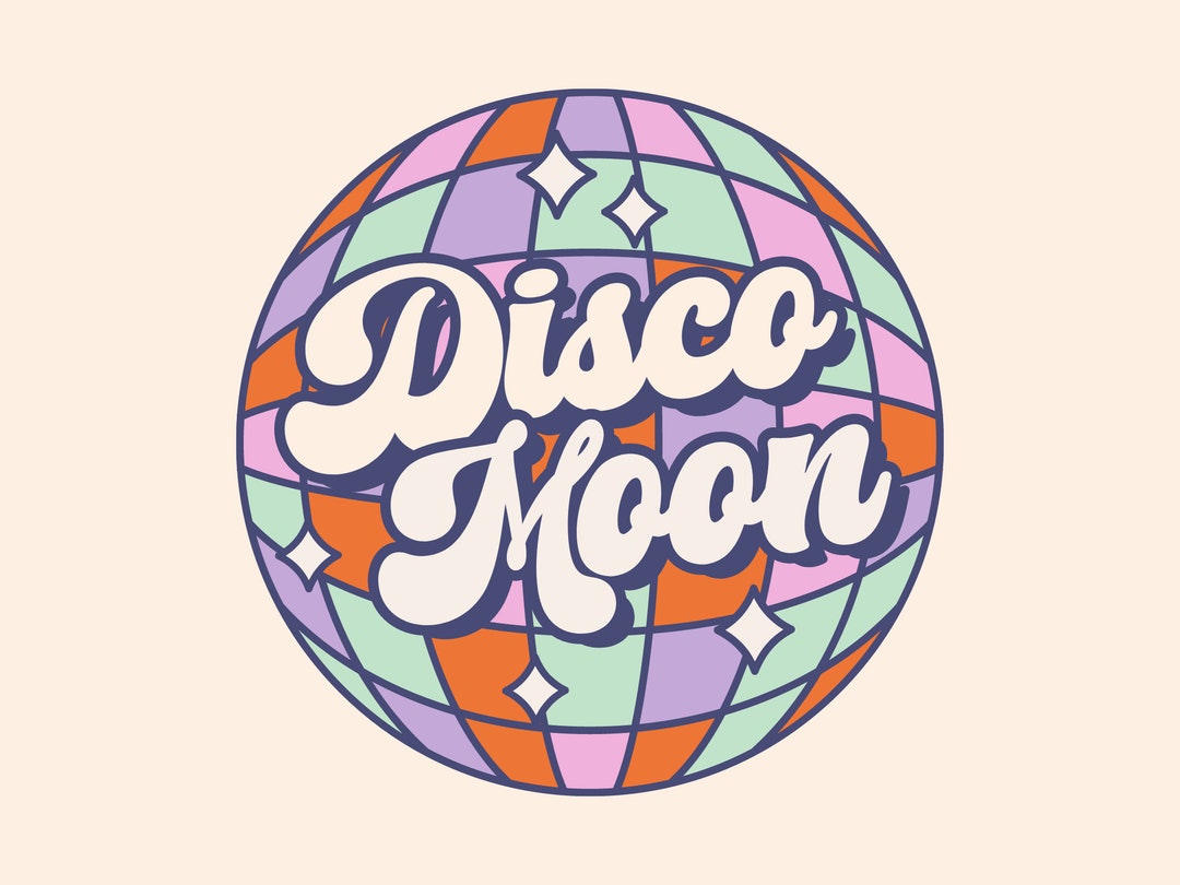 DIY Editable Retro Disco Ball Logo Template Canva Boho Branding Kit Fun ...