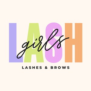Editable DIY Fun Colorful Lash Beauty Logo Canva Template Retro Logo ...