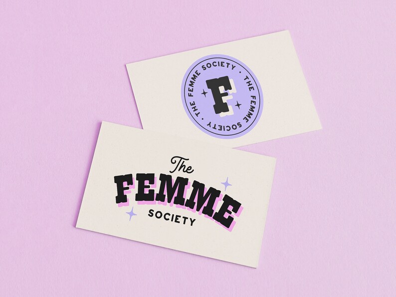 Colorful Fun Logo Editable Template DIY Retro Funky Logo - Etsy