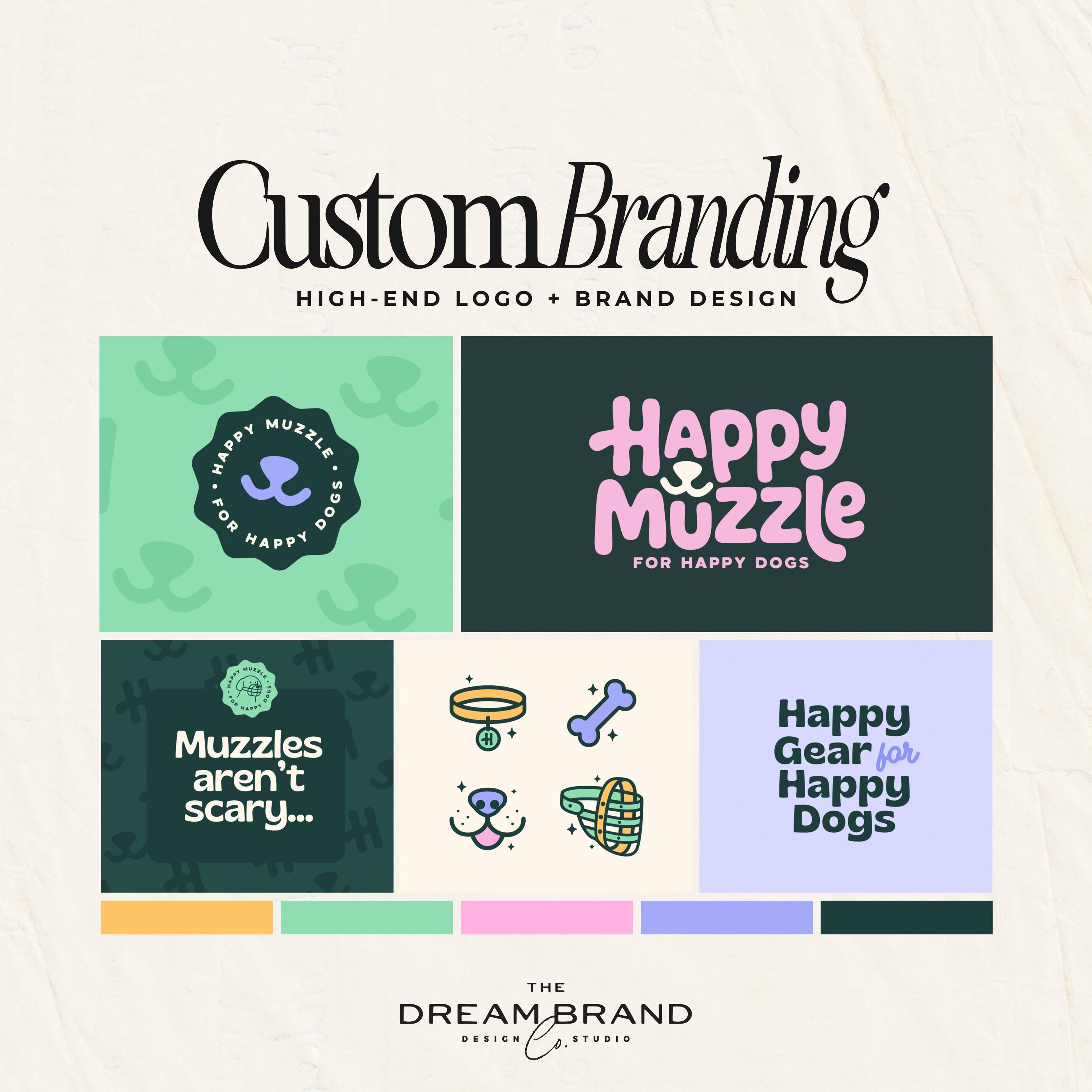 Custom Hand Drawn Pet Dog Logo Branding Package • Bold Bright Fun ...
