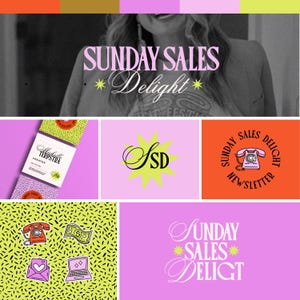Custom Colorful Branding Kit • Bold Funky Custom Logo Package • Retro ...