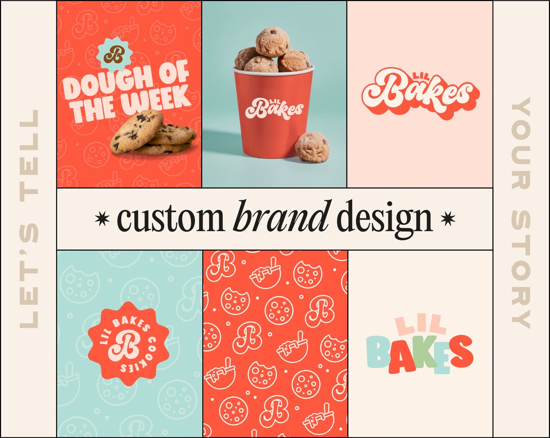Custom Retro Bakery Branding Package Bold Custom Logo Retro Brand ...