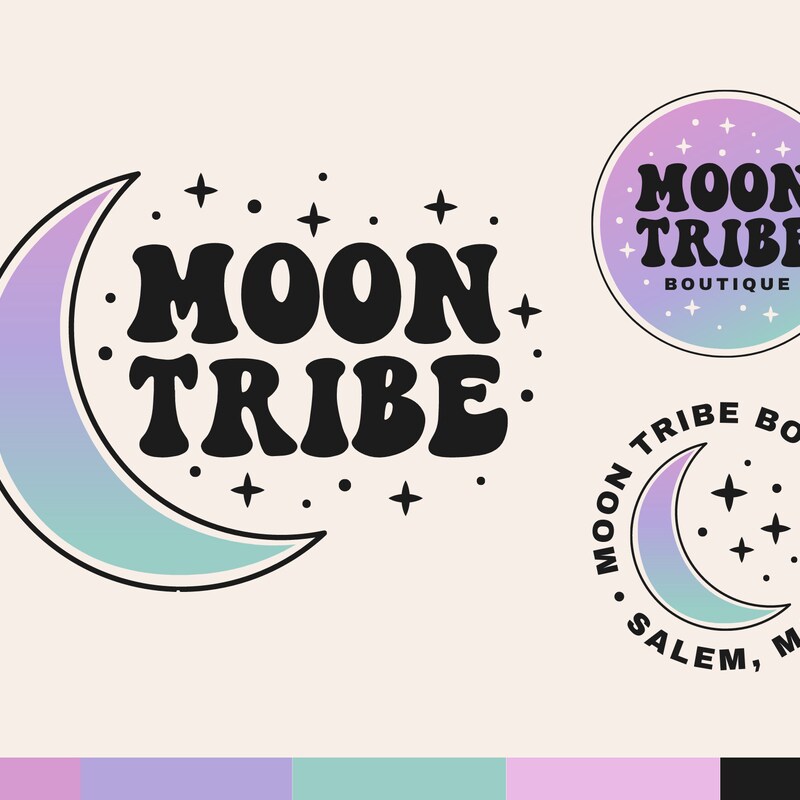 Moon Logo Design - Etsy