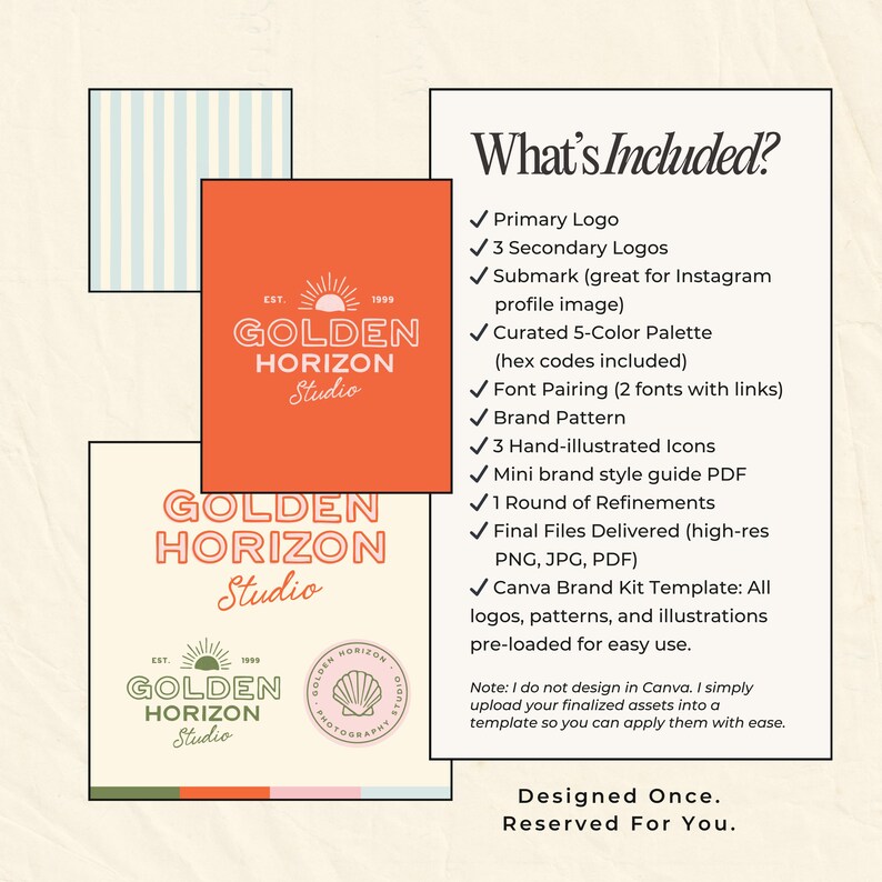 Exclusive Coastal Brand Kit | One-of-a-kind Boho Logo Design | Luxury ...